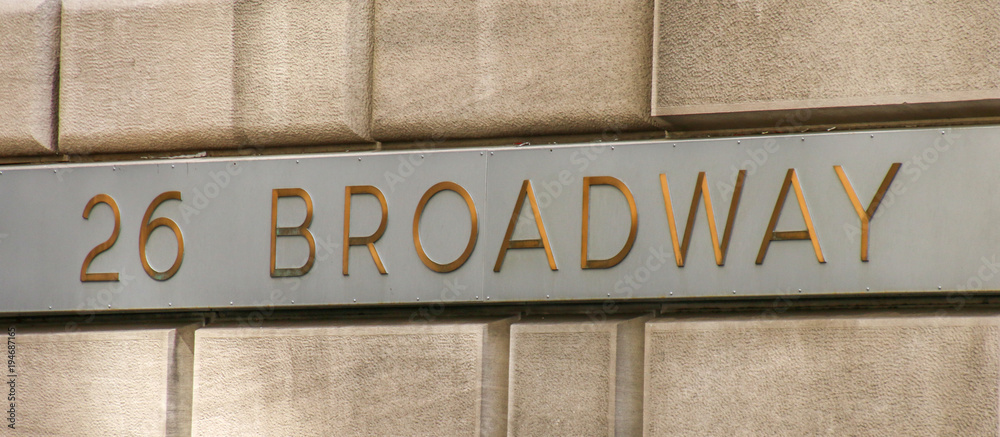 26 Broadway street the Lower Manhattan (Downtown). Downtown was ...