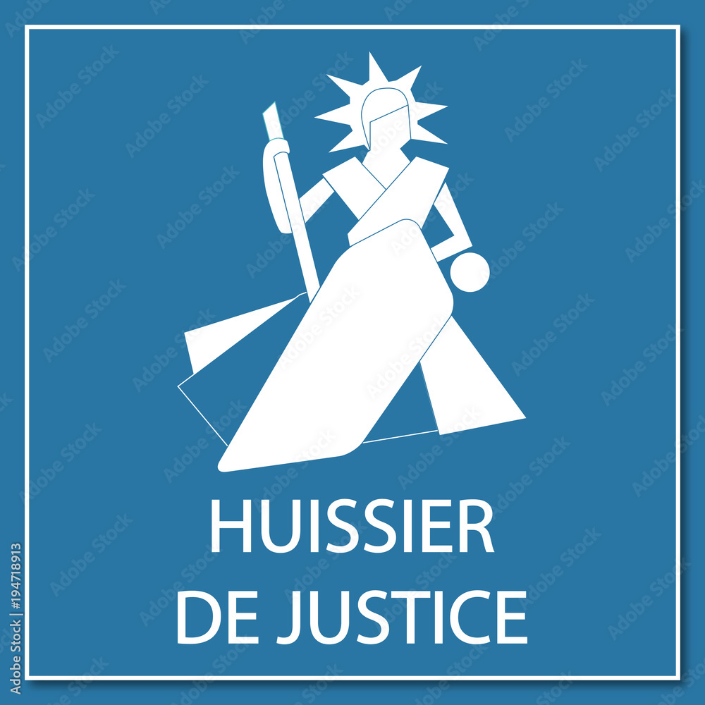 Vecteur Stock Logo huissier de justice. | Adobe Stock