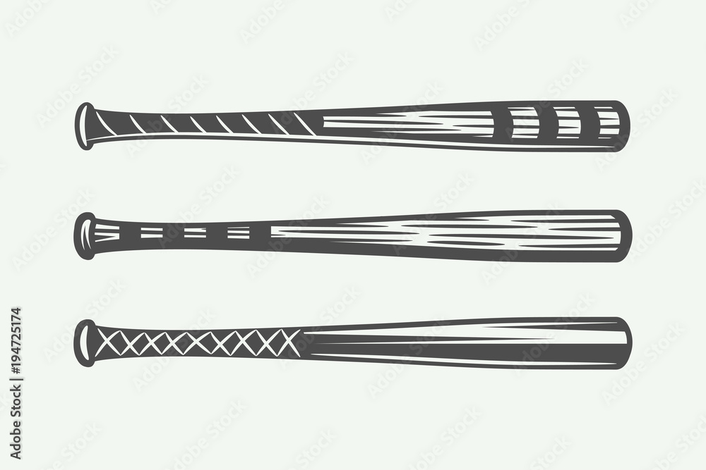 Vintage Baseball Bat Logo