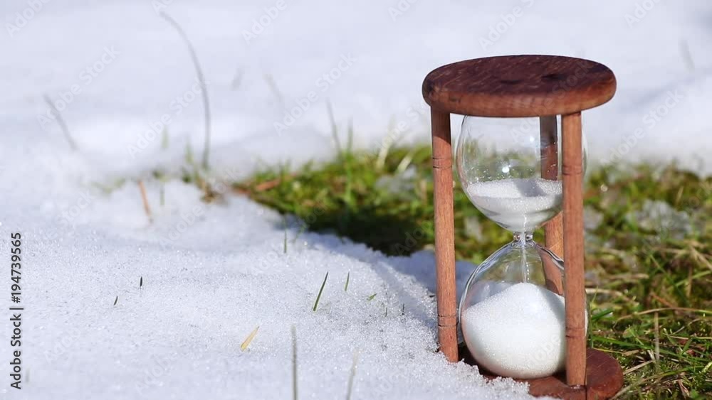 Hourglass as a symbol of climate change. Global warming Stock Video ...