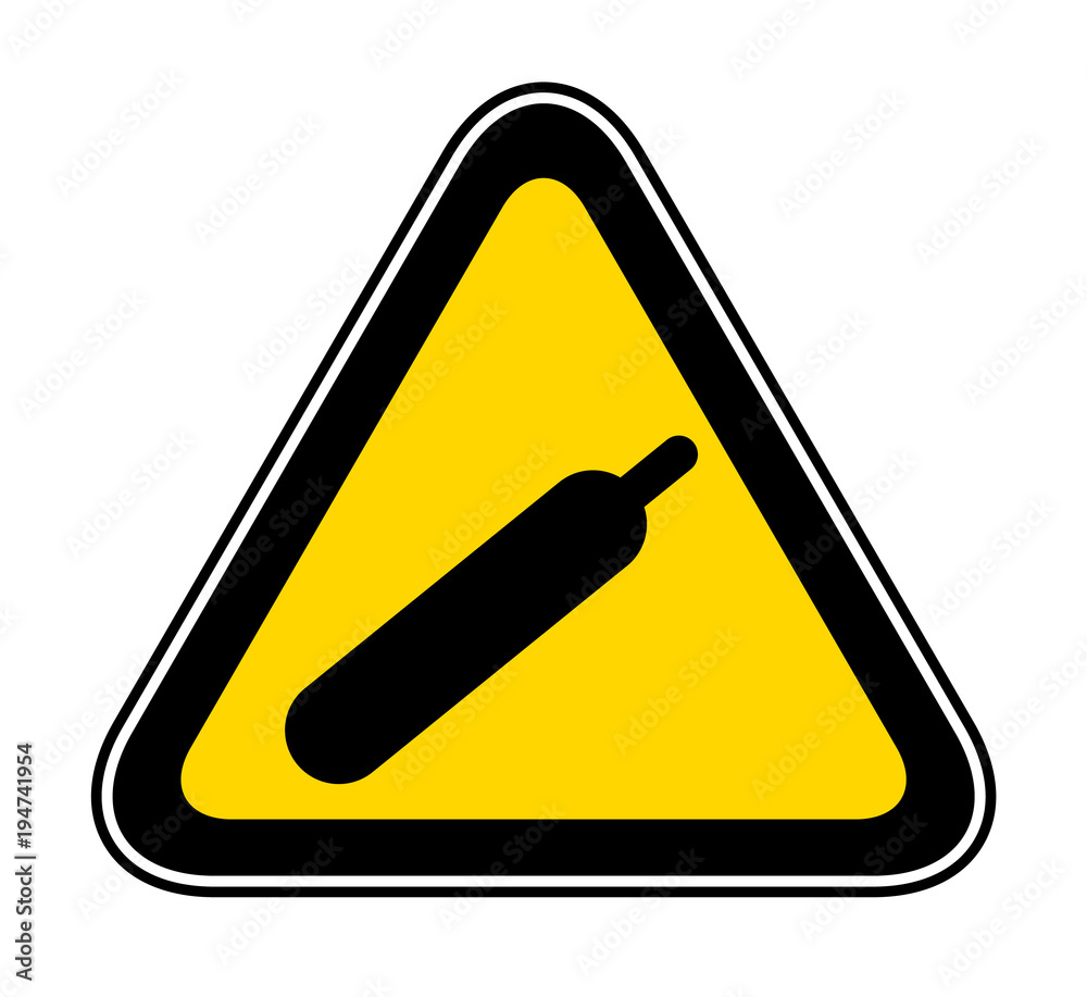 Triangular Warning Hazard Symbol Stock Vector | Adobe Stock