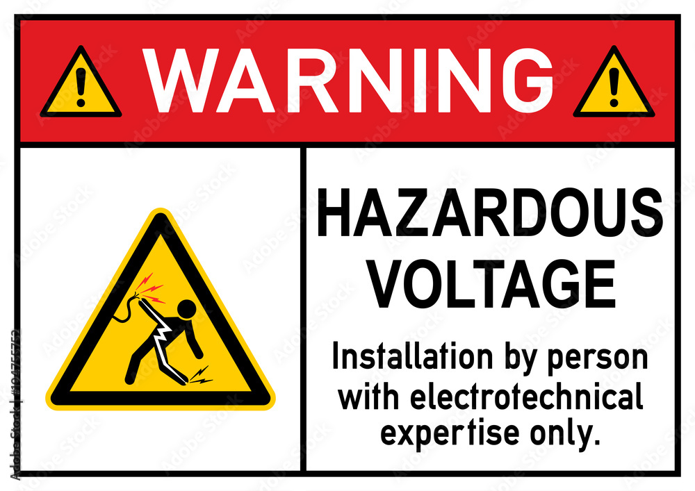 ks287 Combination Shield - english: safety signs: Warning - Hazardous ...