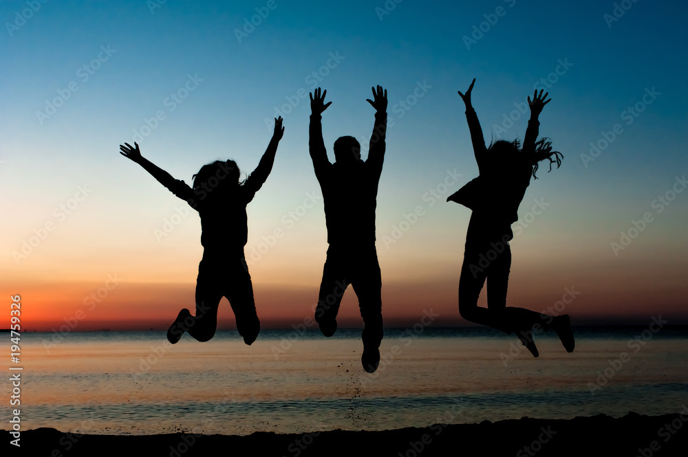 Three Friends Silhouette