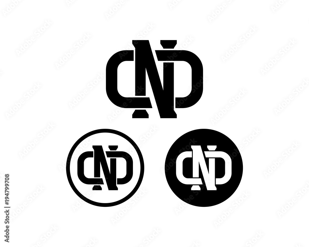 Vetor de Initial Name Letter DND Symbol Monogram Logo Vector do Stock ...