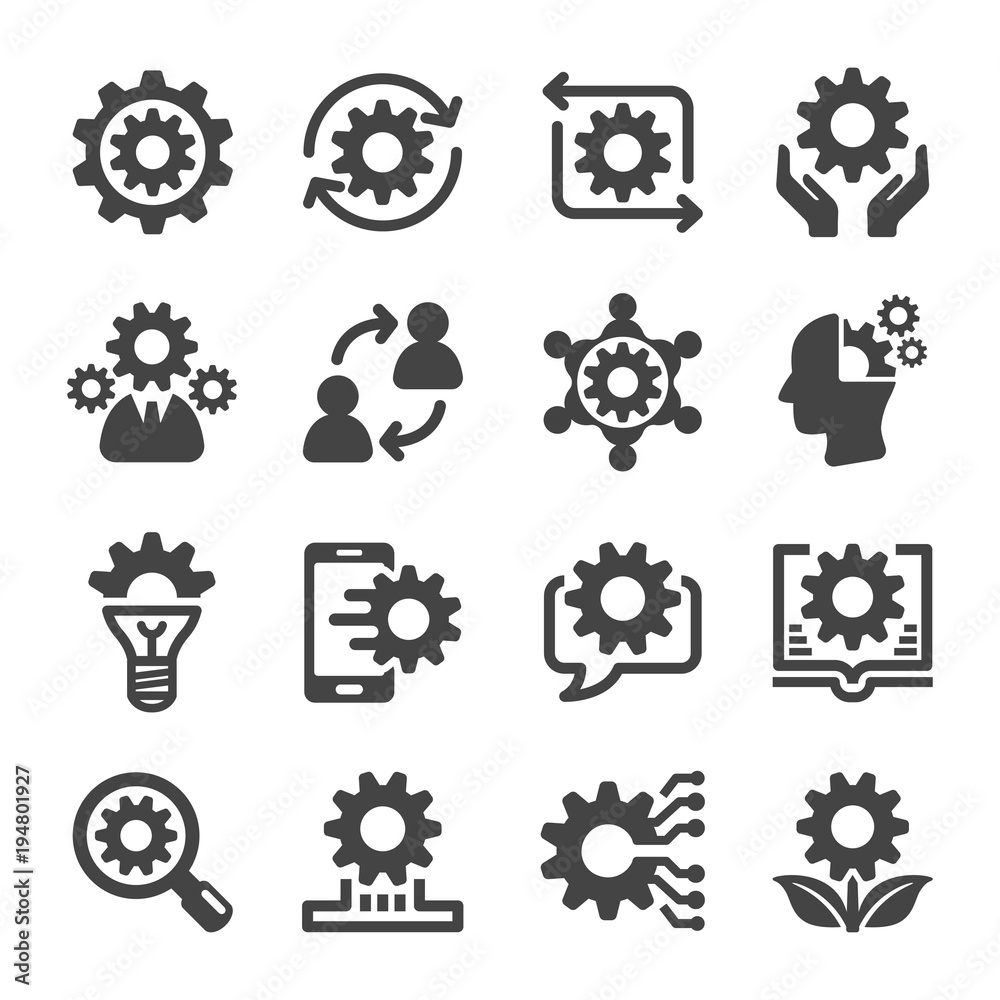 knowledge icon set Stock Vector | Adobe Stock