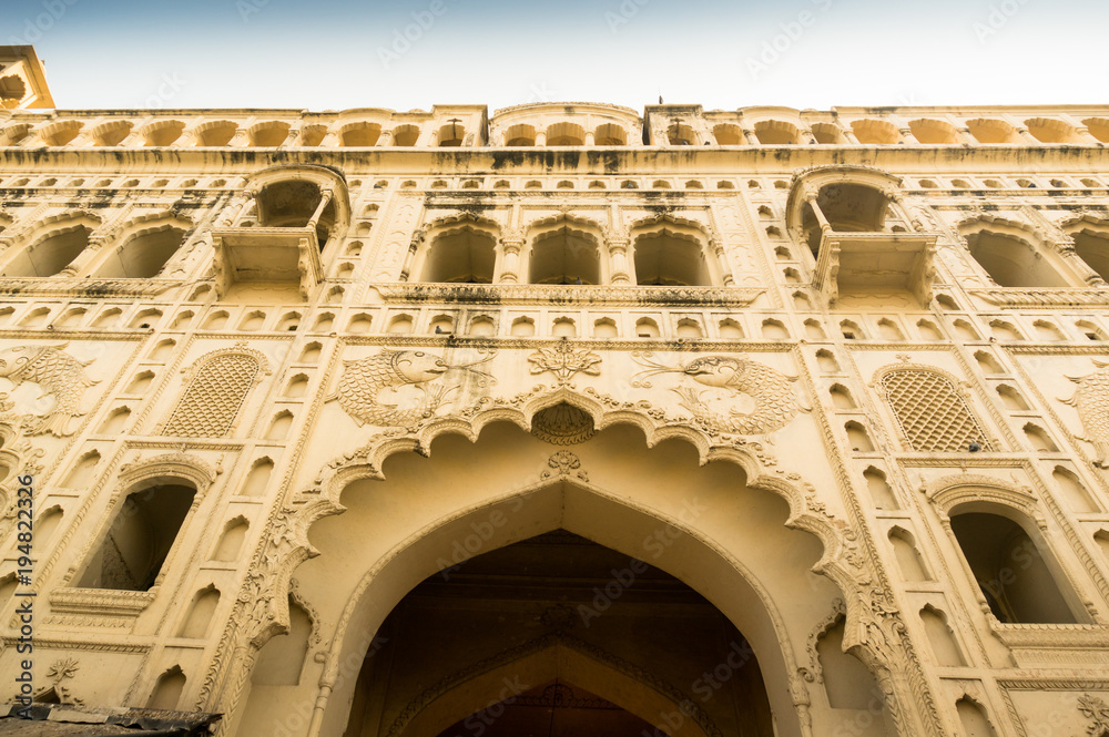 Lucknow, India: 3rd Feb 2018: Entrance gate to the bara imambara in ...