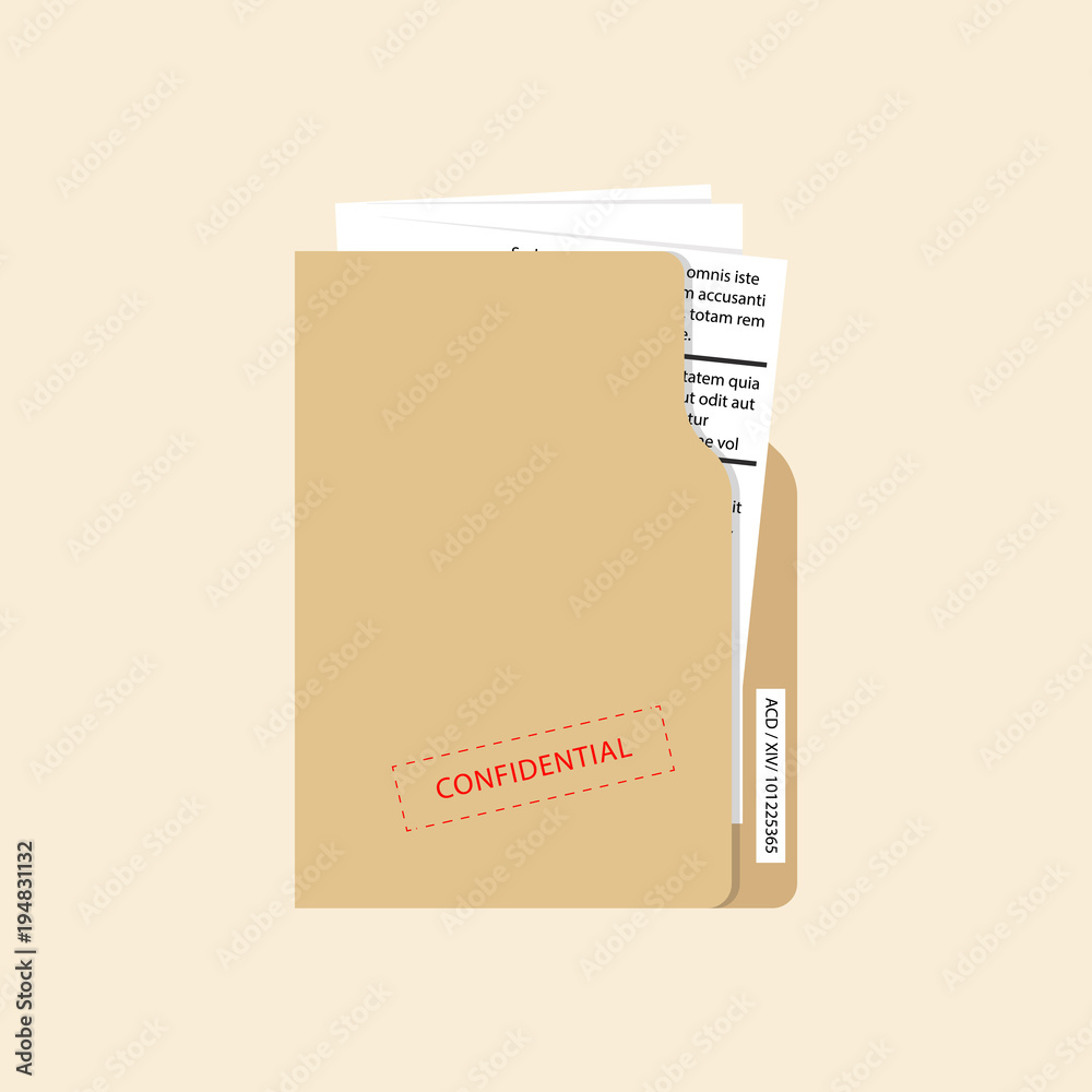 Vector. Confidential and top secret document concept. Stock Vector ...