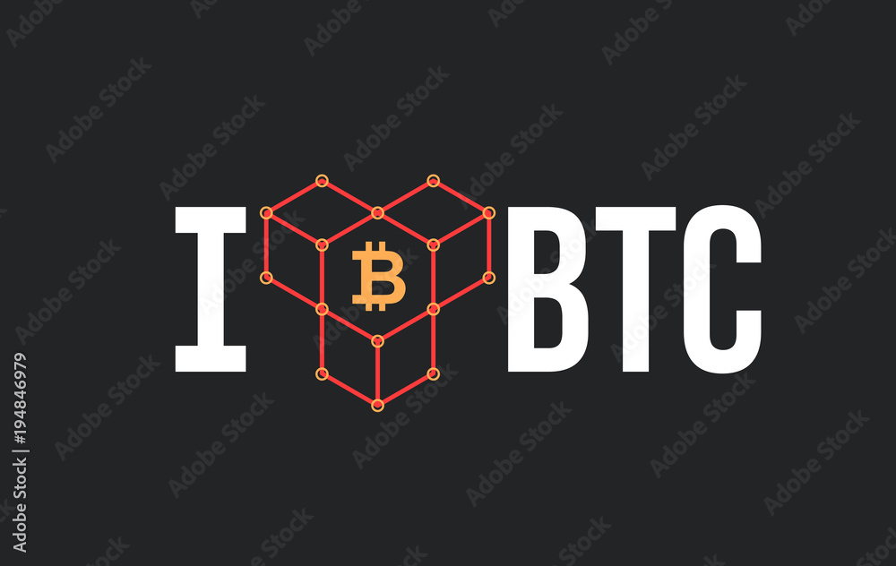 Vector concept illustration for bitcoin lover. Abstract template for ...