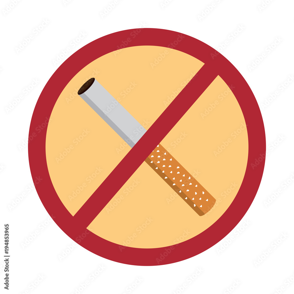 no smoking sign prohibition cigar vector illustration Stock Vector ...