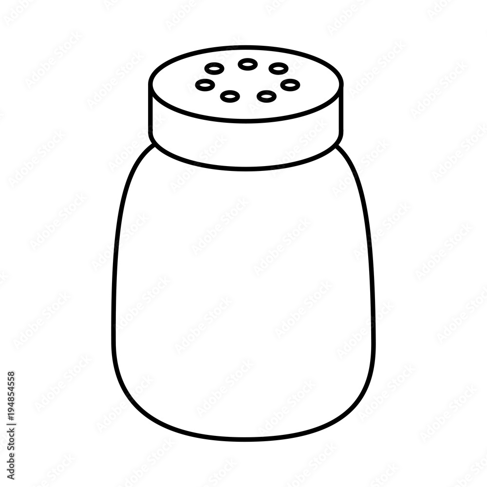 salt shaker seasoning for cooking condiment vector illustration sticker ...