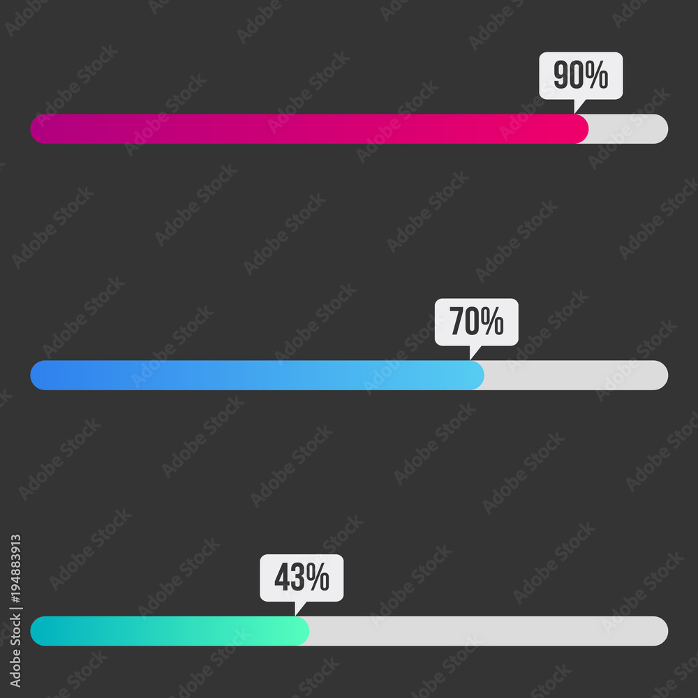 Modern progress bar. UX design. Template Stock Vector | Adobe Stock