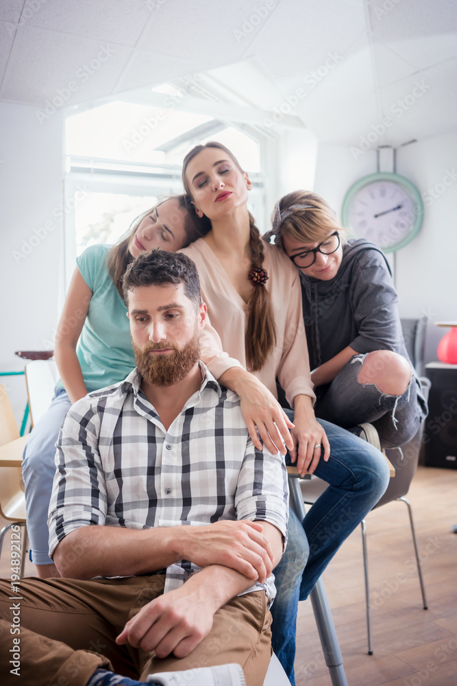 Sad Group Of People