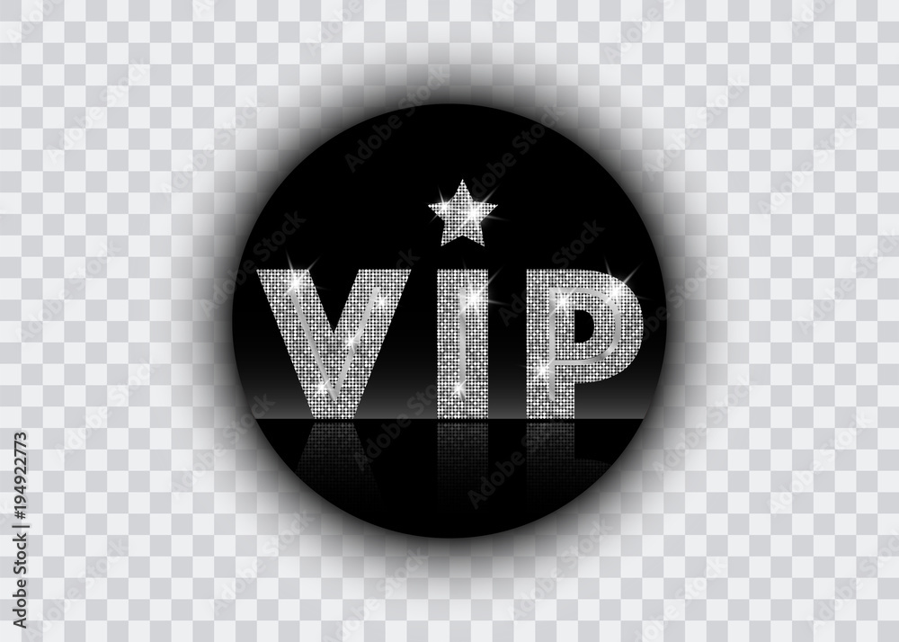Platinum symbol of exclusivity, the label VIP with glitter. Very ...