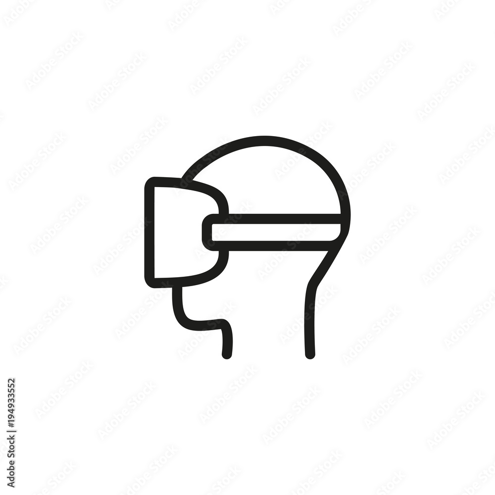 Person in VR headset icon Stock Vector | Adobe Stock