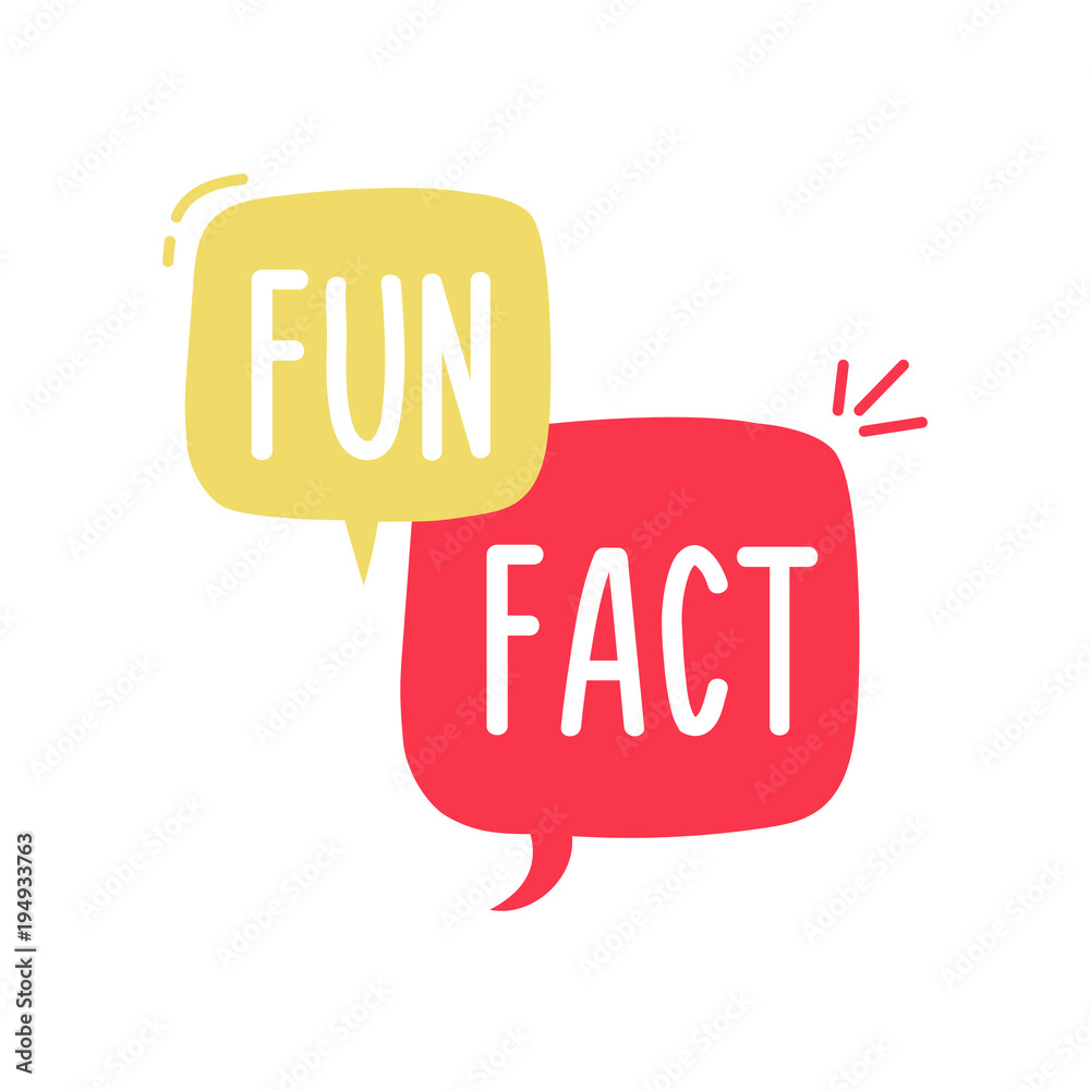 Vector fun and cheerful doodle speech bubble with the words Fun Fact ...