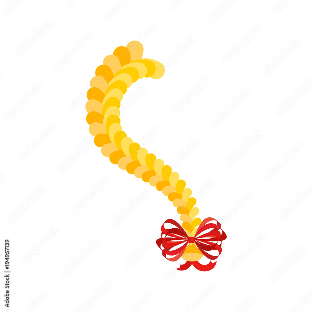 Braid hair isolated. Vector illustration hairstyle Long hair Stock ...