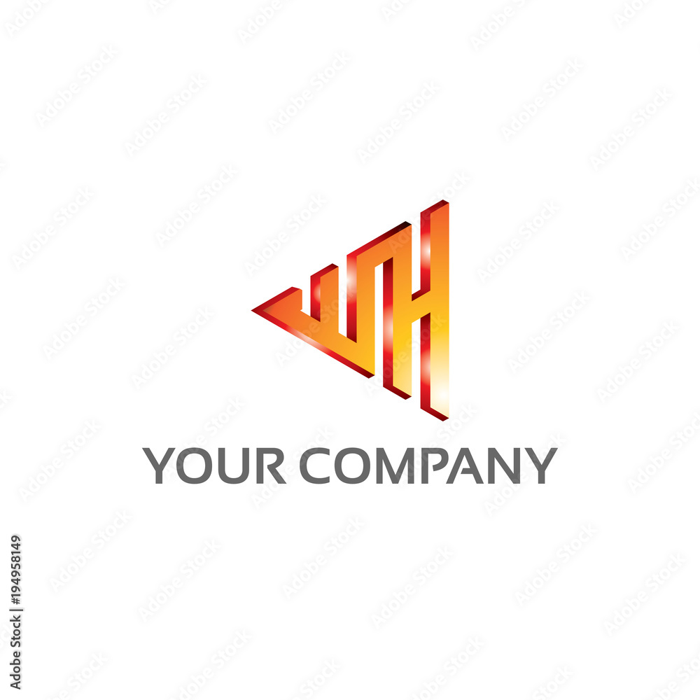 WH - Logo Template 100% vector ( Fully editable ) 100% Resizable vector ...