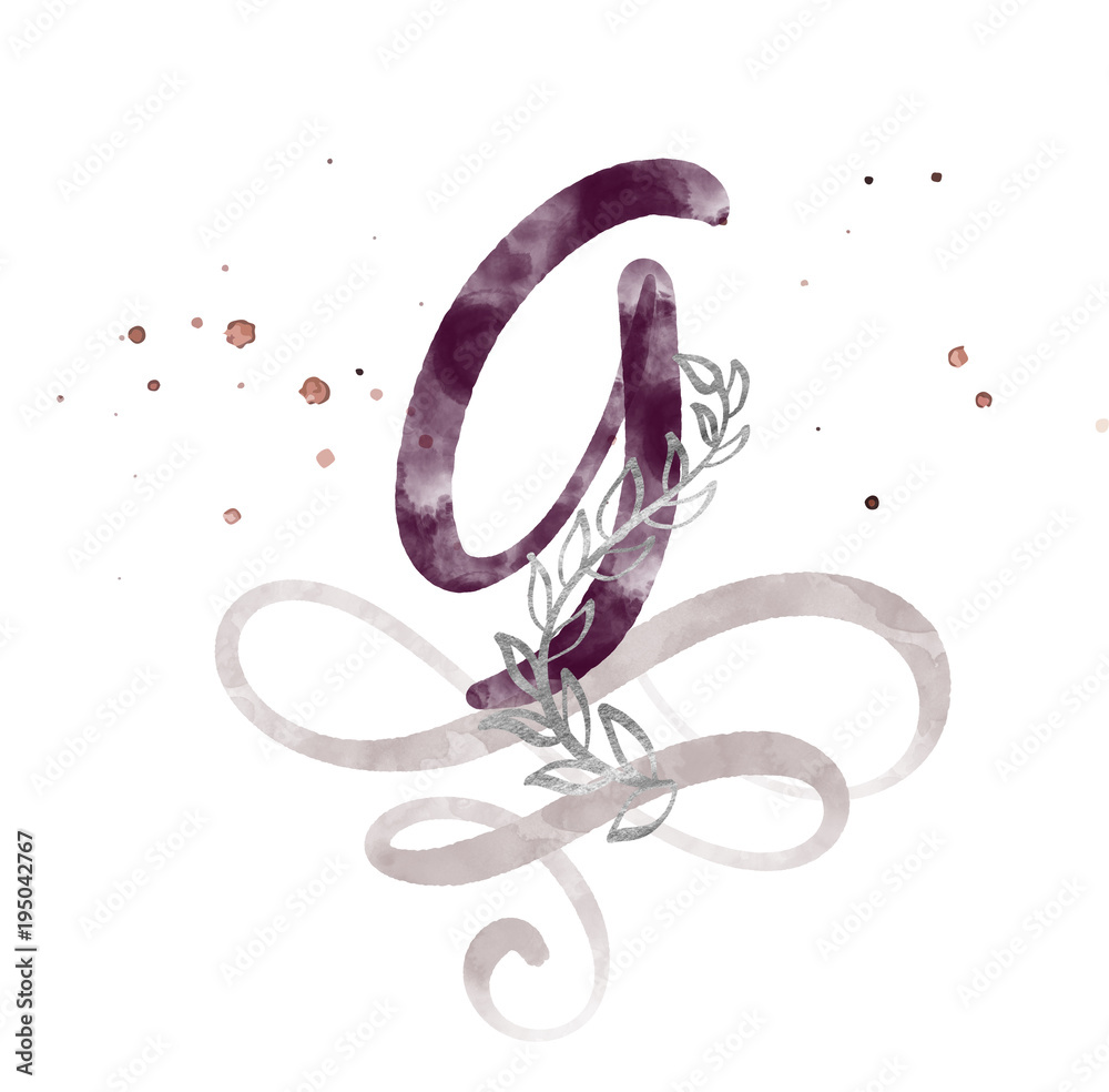 Calligraphic number nine 9 vintage isolated on white background ...