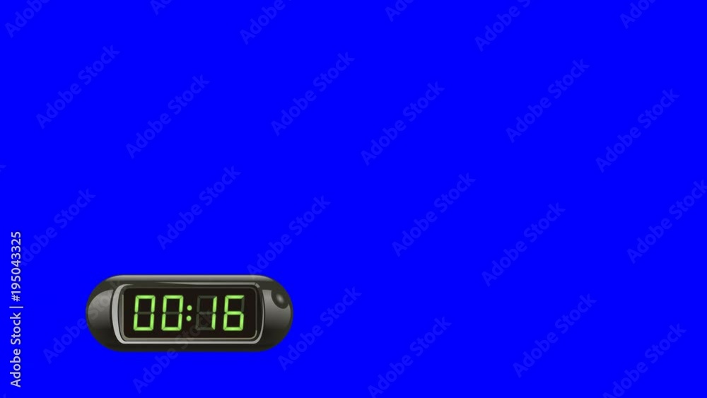 20 second Digital Countdown Timer, Counter, isolated. Real time ...