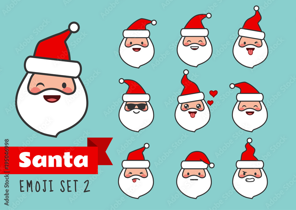 Simple Santa Face Clip Art
