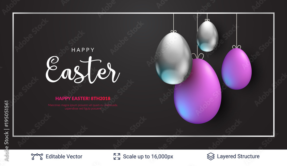 Easter background template. Stock Vector | Adobe Stock