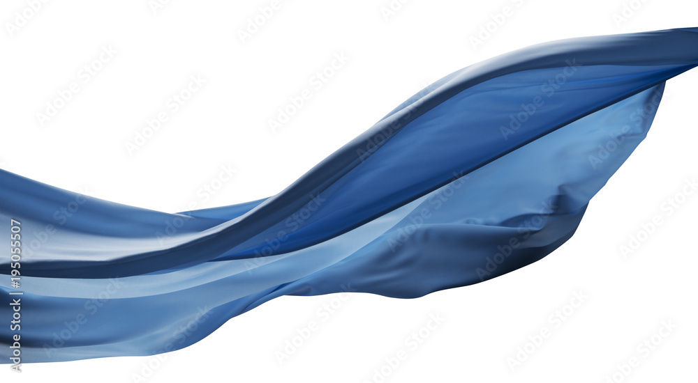 cloth wave movement in the air on white background Stock Photo | Adobe ...