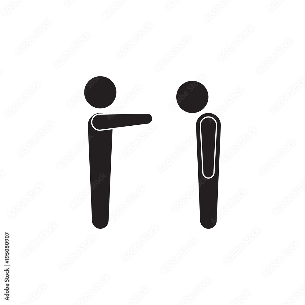 account for misconduct icon. Detailed icon of friendship and ...