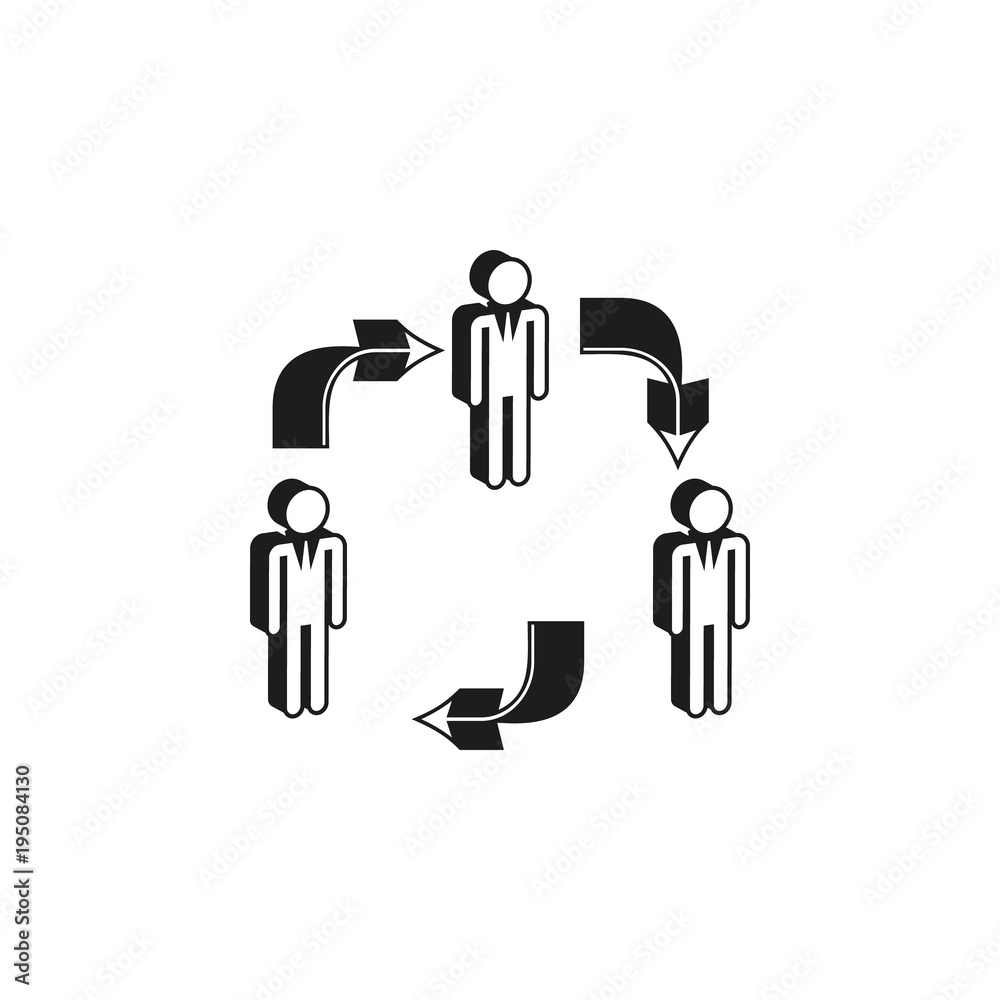 employee turnover icon. Detailed icon of head hunting and employee icon ...