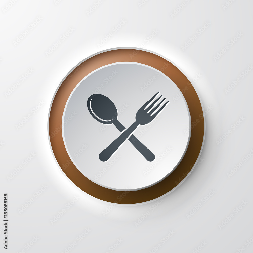 icône bouton Restaurant Stock Vector | Adobe Stock