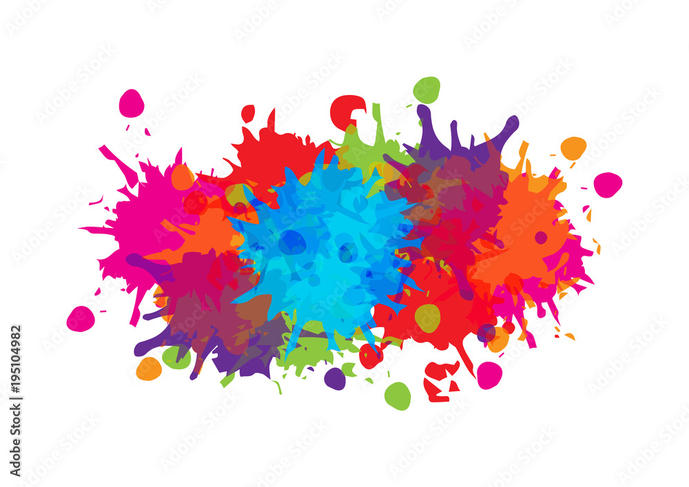 abstract splatter color background design. illustration vector design ...