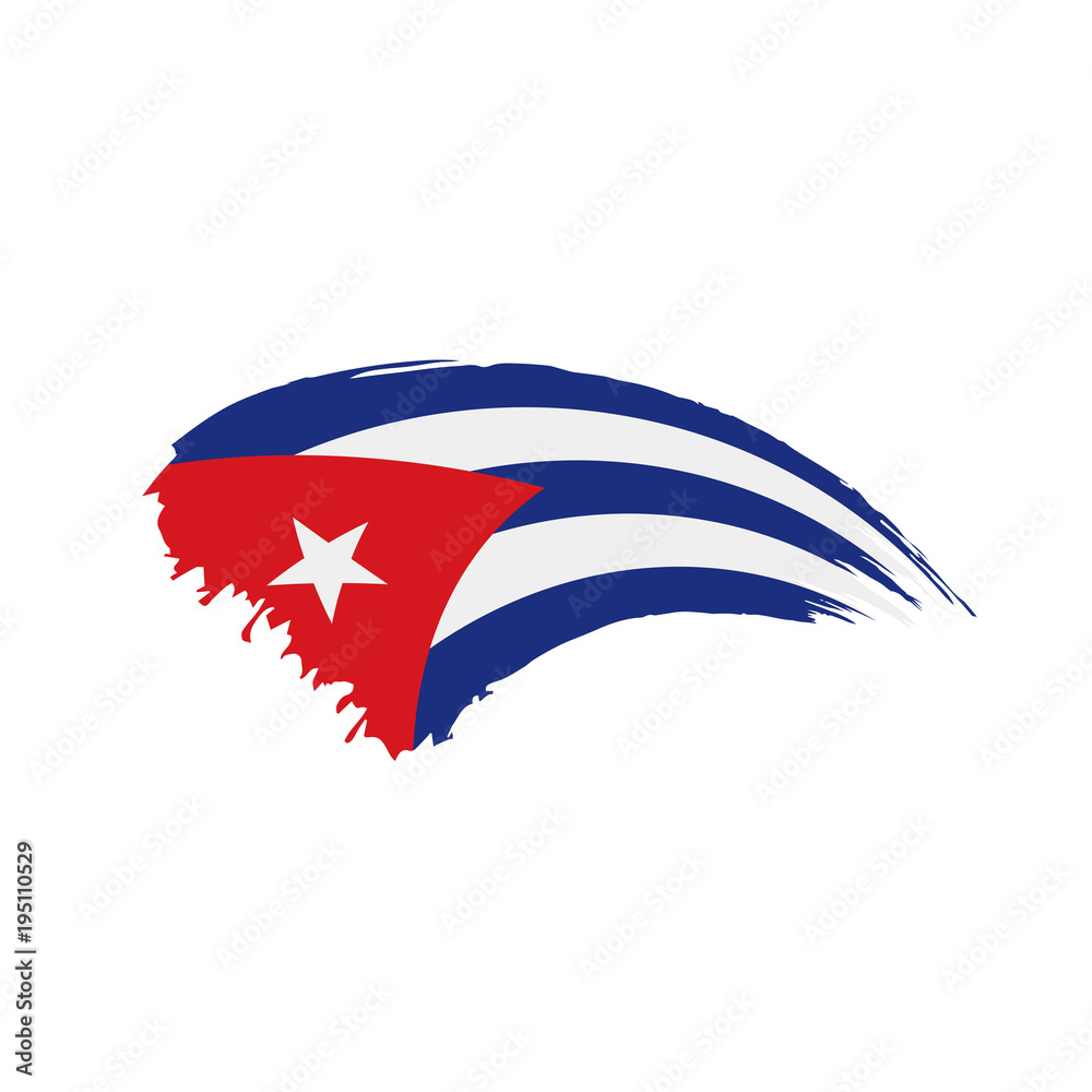 Cuba flag, vector illustration Stock Vector | Adobe Stock