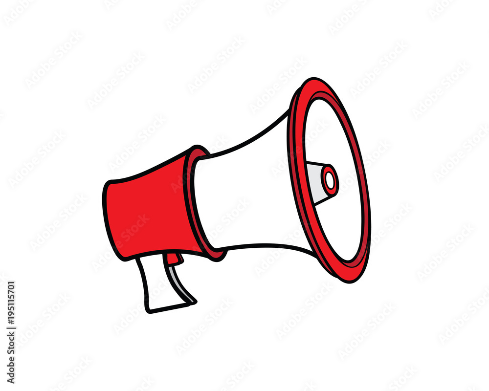 loudspeaker cartoon illustration , cartoon design style , designed for ...