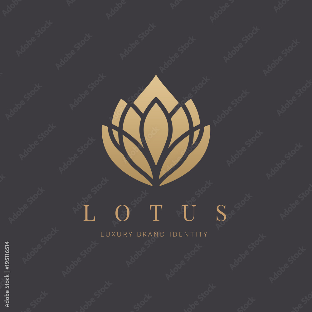 Lotus luxury logo template. Stock Vector | Adobe Stock