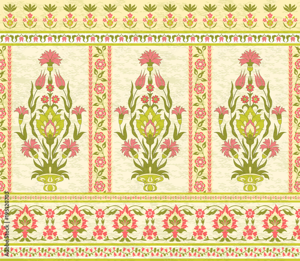 Decorative floral pattern Stock Vector | Adobe Stock