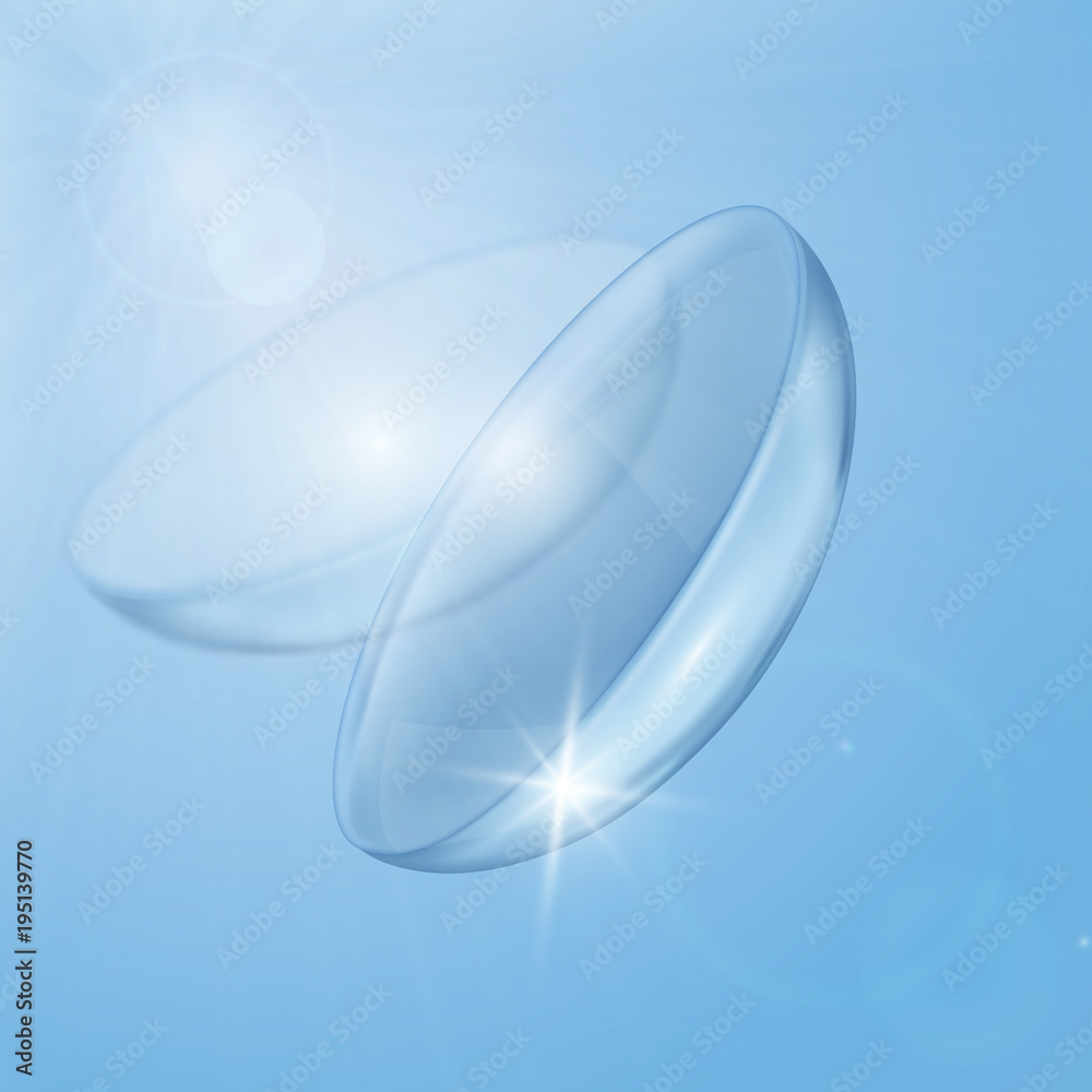 Contact lenses. Medical background. Vector template, Stock Vector ...