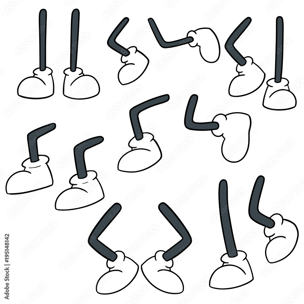 vector set of cartoon legs Stock Vector | Adobe Stock