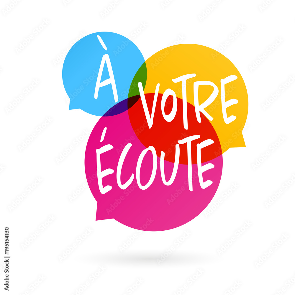 Vecteur Stock A votre écoute | Adobe Stock Vecteur Stock A votre écoute | Adobe Stock