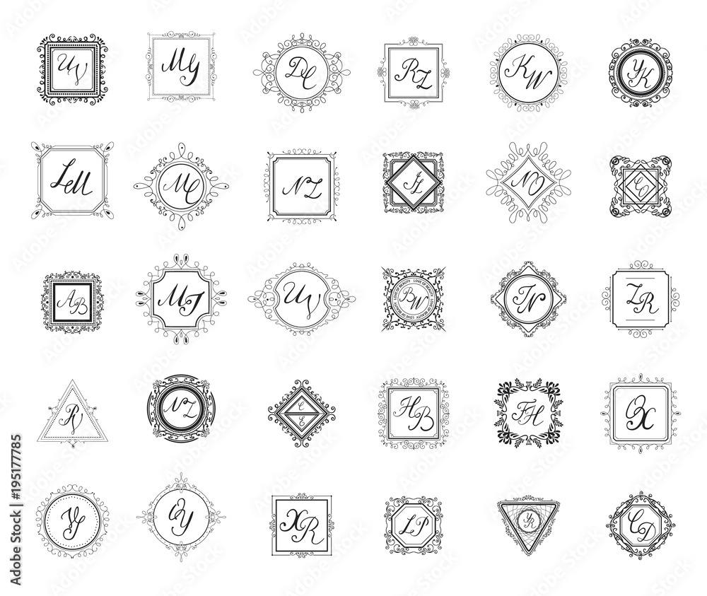 Set luxury sign Stock Vector | Adobe Stock