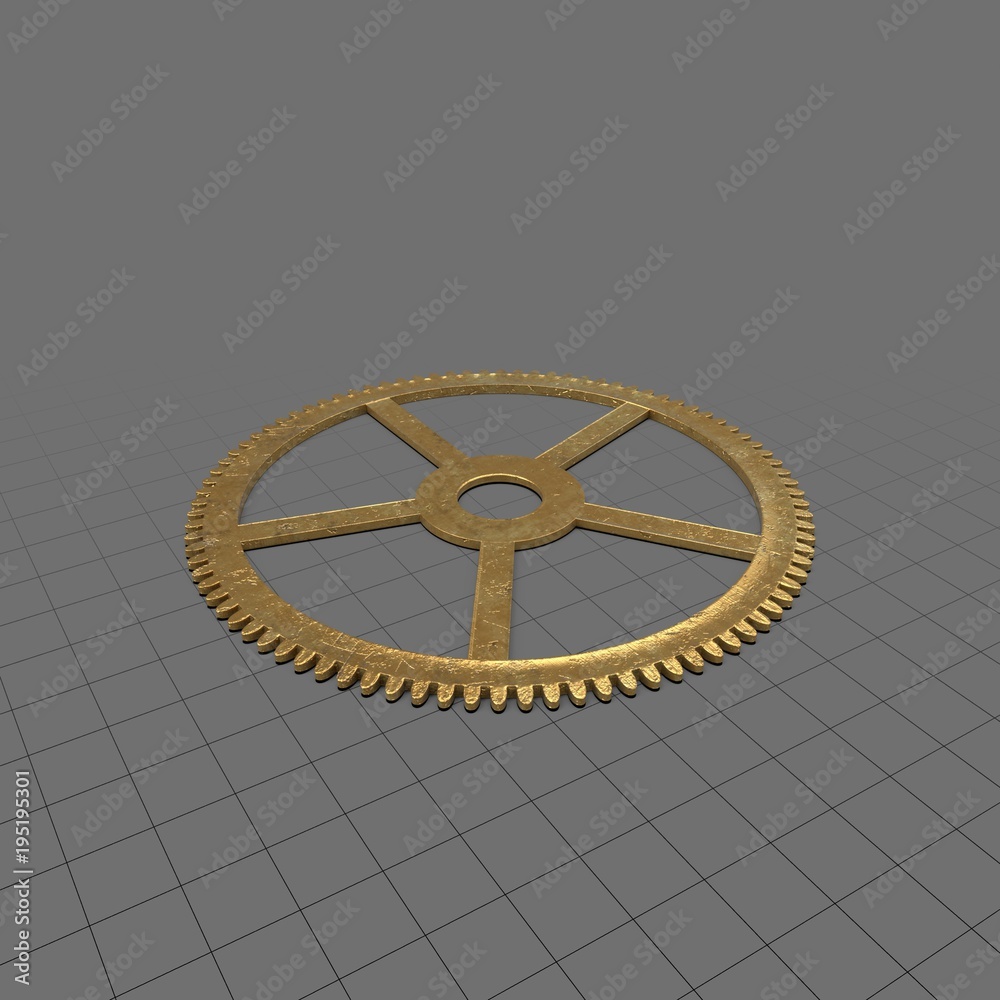 Clock gear 1 Stock 3D asset | Adobe Stock