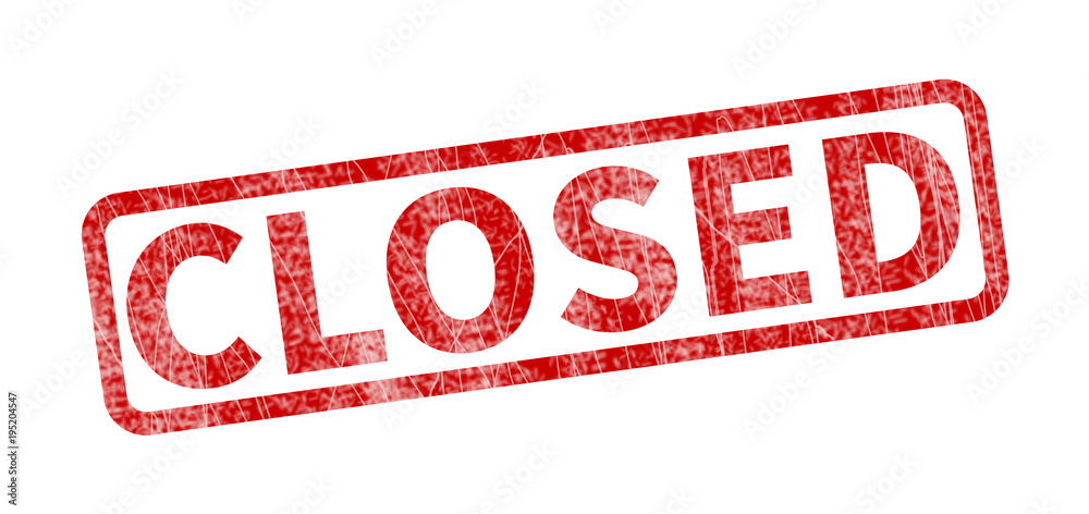 Closed Stamp - Red Grunge Seal Stock Illustration | Adobe Stock