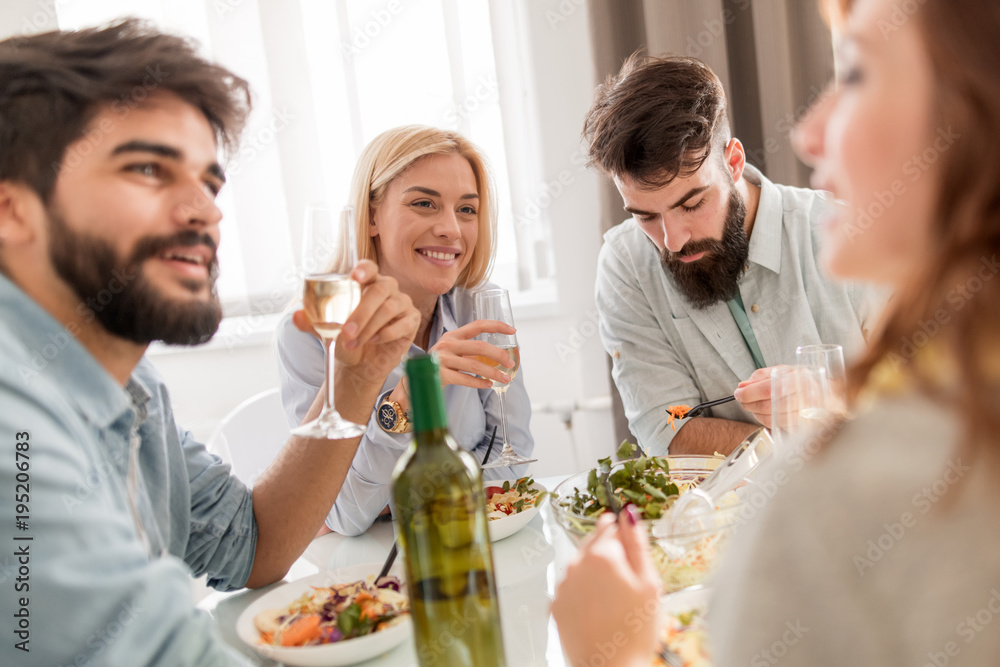 Happy People Eating Healthy