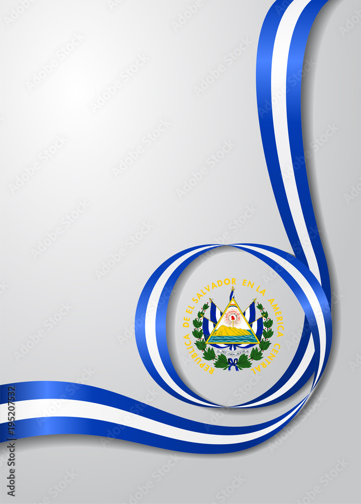 El Salvador flag wavy background. Vector illustration. Stock Vector ...