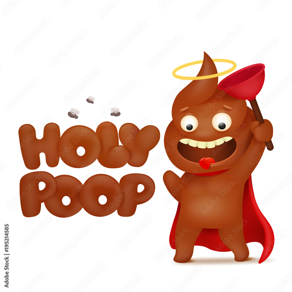 Holy poop super hero character with nimbus Stock Vector | Adobe Stock