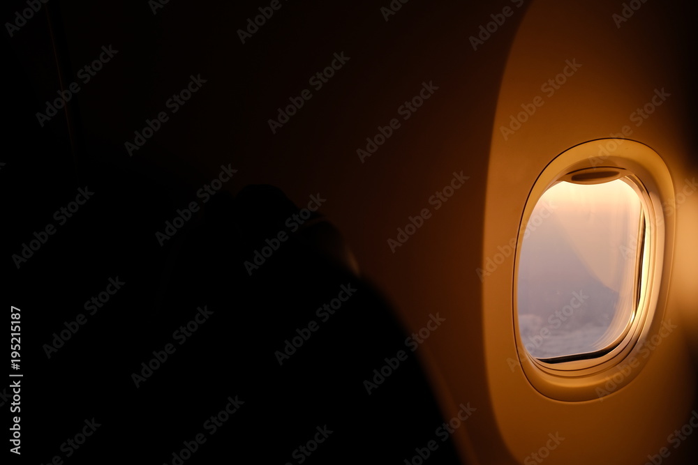 Light coming through the window of a plane. Stock-Foto | Adobe Stock