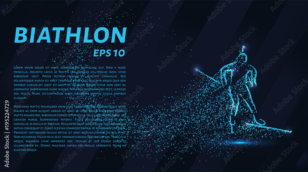 The biathlon is made up of particles. The biathlon consists of circles ...