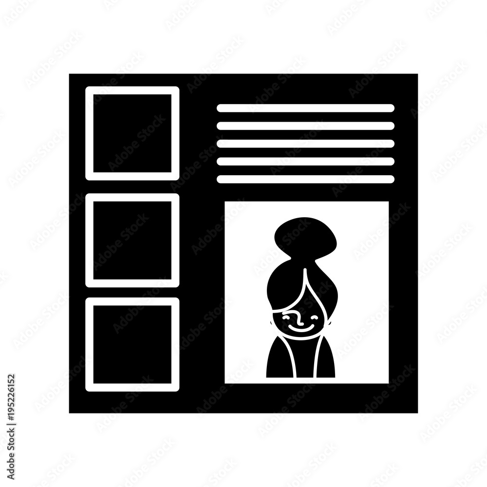 silhouette website business document strategy information Stock Vector ...