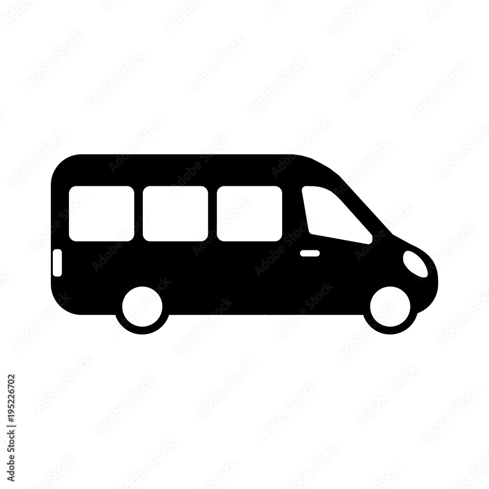 Modern minibus icon vector Stock Vector | Adobe Stock