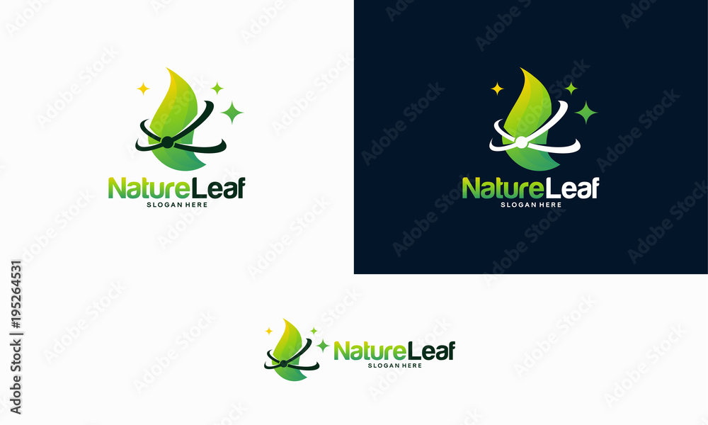 Leaf Creative Concept Logo Design Template, Abstract green leaf logo ...