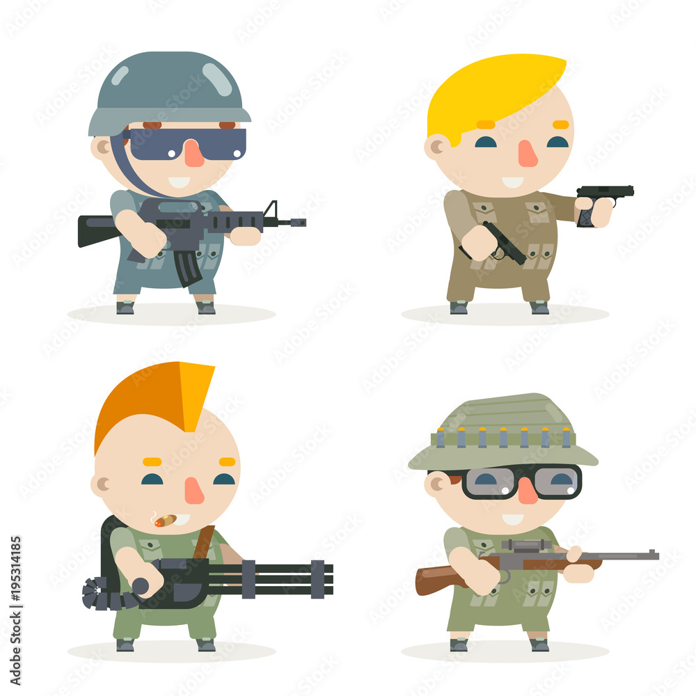 Battle war rpg game soldier heroes gunman rifleman sniper character ...