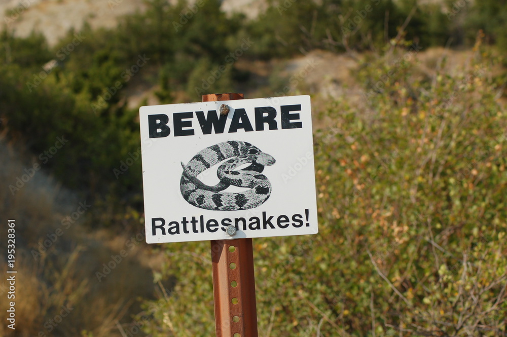 Beware rattlesnakes Stock Photo | Adobe Stock